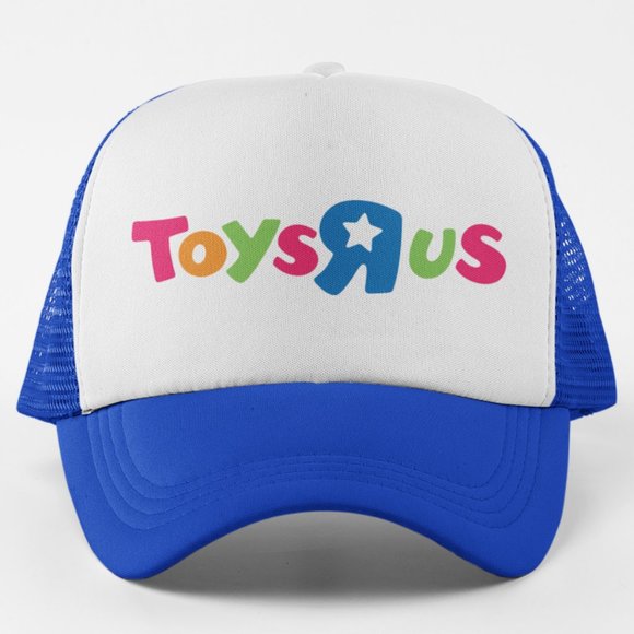 Accessories | New Toysrus Logo Foam Trucker Mesh Snapback Hat 2tone Royal Blue | Poshmark